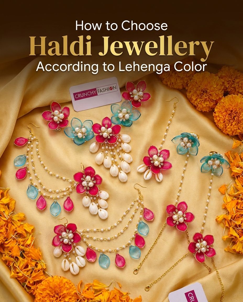 Match Your Haldi Jewellery with Lehenga Color