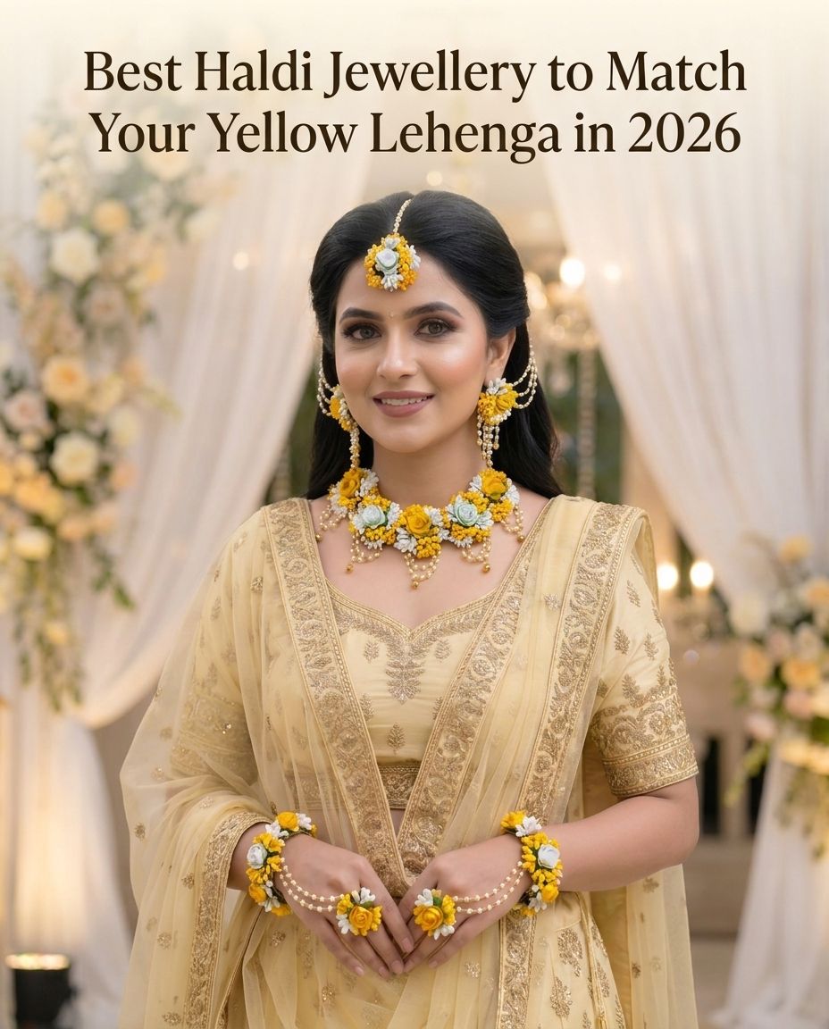 Best Jewellery for a Yellow Lehenga in Haldi Ceremony